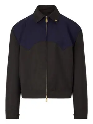 Versace Wool And Mohair-blend Blouson Jacket - Brown