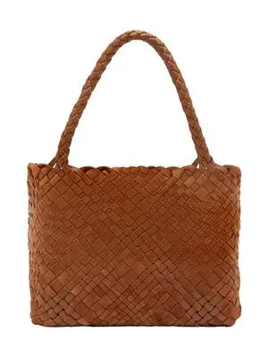 THE ROW Ruth Small Woven Leather Tote - Brown