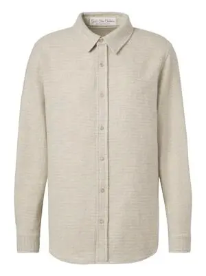 GOD'S TRUE CASHMERE Checked Cashmere Shirt With Quartz - Grey
