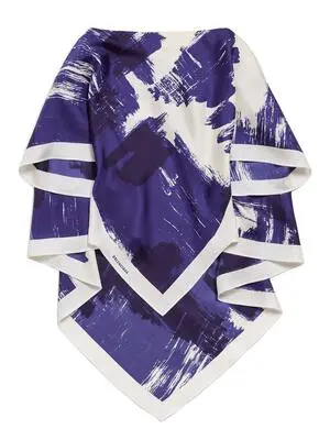Balenciaga Paintbrush Cape Top - Blue