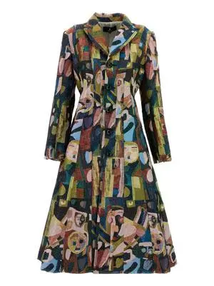 Anrealage Jacquard Patchwork Coat - Black