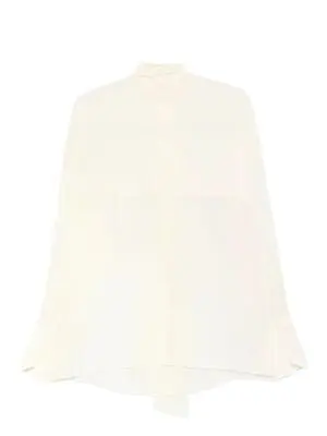 ARMARIUM Elide Tie-neck Blouse - Neutrals