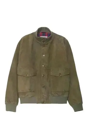 BARACUTA Suede Jacket Green