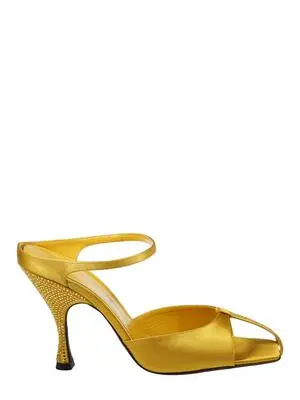 HERBERT LEVINE Embellished High Heel Sandals - Yellow