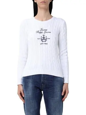 Ralph Lauren Cable Knit Crewneck Sweater - White