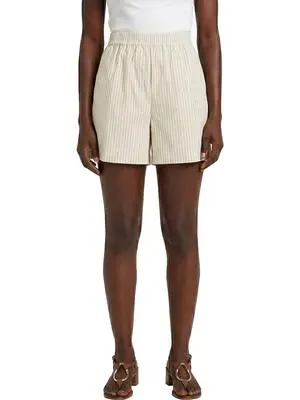 HERSKIND Striped Elasticated Waist Shorts - Yellow