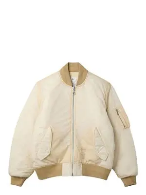 StÜssy Quilted Bomber Jacket - Cream