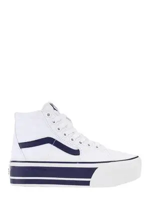 VANS Ua Sk8hi Tapered Stackform Sport Stripes Sneakers - True White/navy Blue