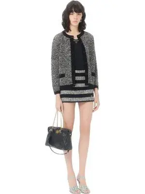 Valentino Garavani Cotton Jersey Top - Gray / Black / White