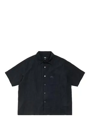 StÜssy Pleated Textured Shirt - Black