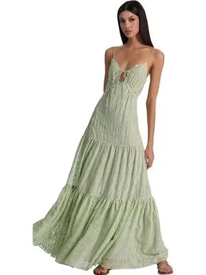 Alice + Olivia Nicky Tie Maxi Dress - Red