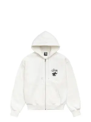 StÜssy Long Haul Zip Hoodie - Off White