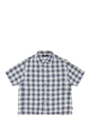 StÜssy Liam Short Sleeve Plaid Shirt - Blue