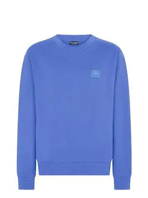 Dolce & Gabbana Branded Plate Sweatshirt - Blue