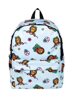 A BATHING APE Baby Milo Medium Backpack - Light Blue