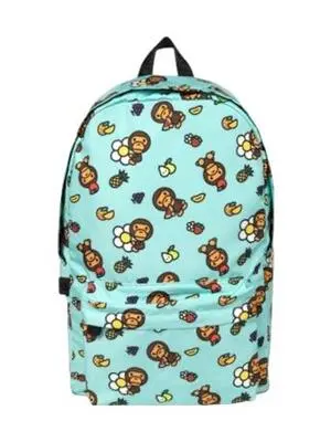 A BATHING APE Baby Milo Flower Print Backpack - Mint