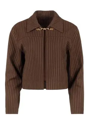 LOU&UP (FORMERLY LOUP CLOTHING) Pinstripe Jacket - Brown