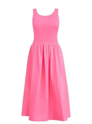 TANTRA SPAIN SL Fitted Maxi Strap Dress With A-line Skirt And Pockets - Pink
