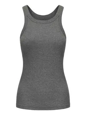 MUTE BY JL Ecorib High-neck Tank - Grey