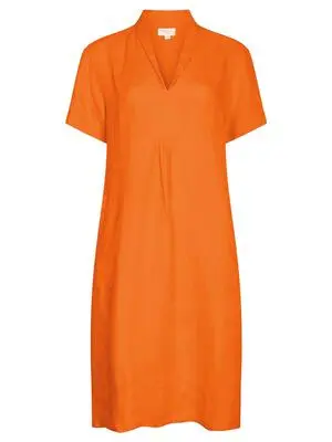 NOLOGO-CHIC Elodie Short Sleeve Midi Dress - Orange