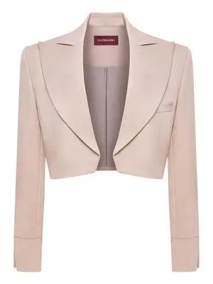 MANDRAGORA Marlo Cropped Blazer - Beige