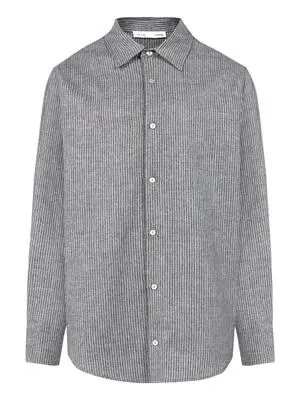 PCFG White / Grey Your Itch Srtiped Long Sleeve Shirt Grey Striped - White/grey