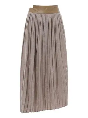 MARGOT VII Sacha Pleated Maxi Skirt - Rose Gold