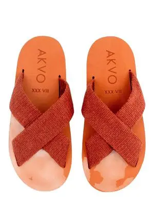 AKVO Koro Terra Sandals - Brown/orange