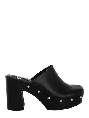 RAG & CO Benji Recycled Leather Clogs - Black