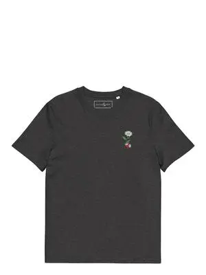 ANCHOR & CREW Heather Daisy Garden Dystopia Embroidered T-shirt - Black
