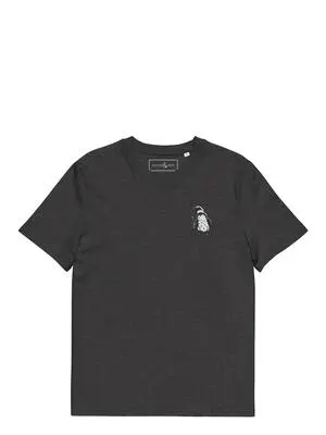 ANCHOR & CREW Heather Penguin Suit Actual Life Organic Cotton Embroidered T-shirt - Black