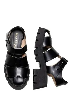 MAFALDA Aurora Chunky Sole Sandals - Black