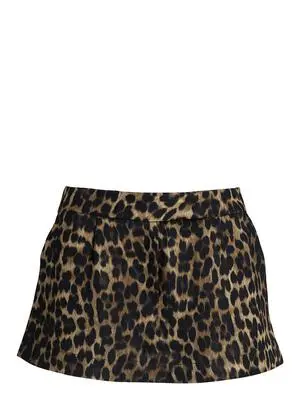 ATS THE LABEL Livia Leopard Skort - Brown