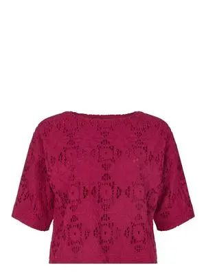 RAFFYA Opal Broderie Anglaise Blouse - Pink