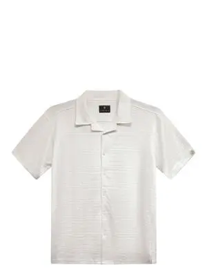 VUSTRA The Executive Camp Collar Knitted Shirt - White