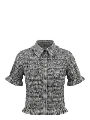 NOOKI DESIGN Astrid Gingham Blouse - Black
