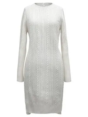 SMART AND JOY Lacing-in-back Jumper Dress - White