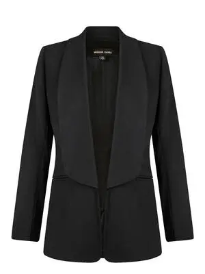 MADISON / SAVILE Shawl Collared Boyfriend Blazer - Black