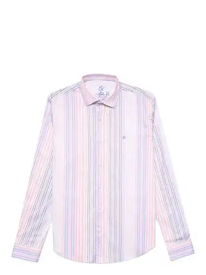 EIGHT X Blue / White Dad's Striped Button Down Shirt - Blue/white