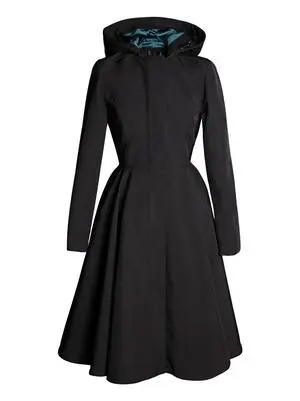 RAINSISTERS Coat With Emerald Green Lining - Black