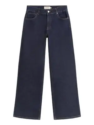 THINKING MU Low Rise Straight Leg Jeans - Blue