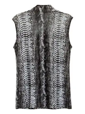 PALOMA LIRA Sleeveless Python Print Top - Grey