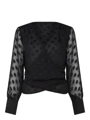 ROSE & NANCY Ivy Spot Wrap Blouse