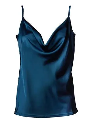 NOBLESSE OBLIGE Cowl Neck Camisole - Blue