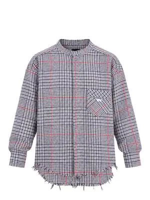 MYSIMPLICATED Oversized Checkered Long Sleeve Shirt