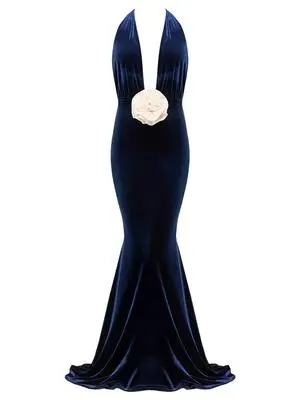 NUR KARAATA Alhambra Gown - Blue