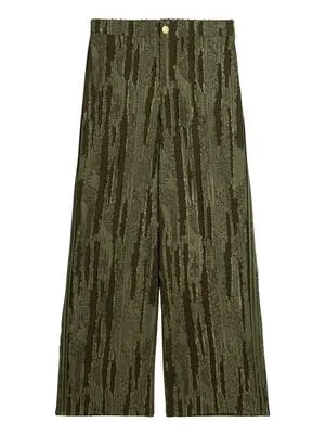 NOCTURNE Textured Wide-leg Pants - Yellow
