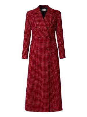 AGGI BY HALEWSKI Stephanie Dark Maxi Coat - Red