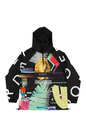 MYSIMPLICATED Printed Windbreaker - Green/black