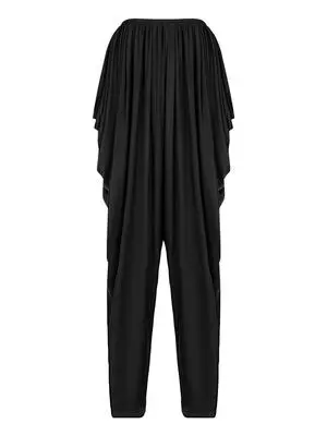 NOCTURNE Draped Relaxed-fit Trousers - Black